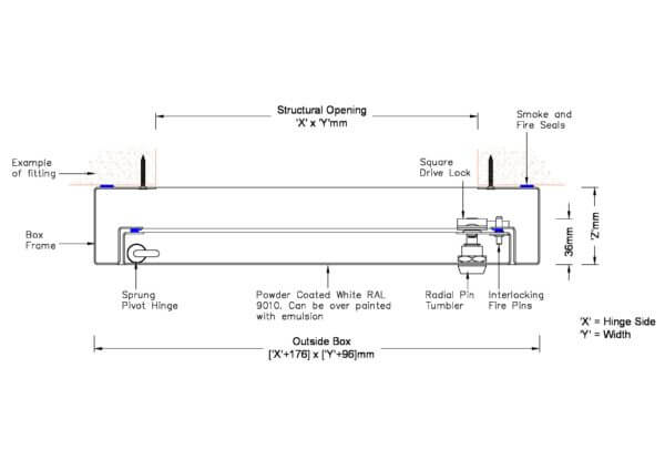 Fire Rated Meter Over Box - The Access Panel Company
