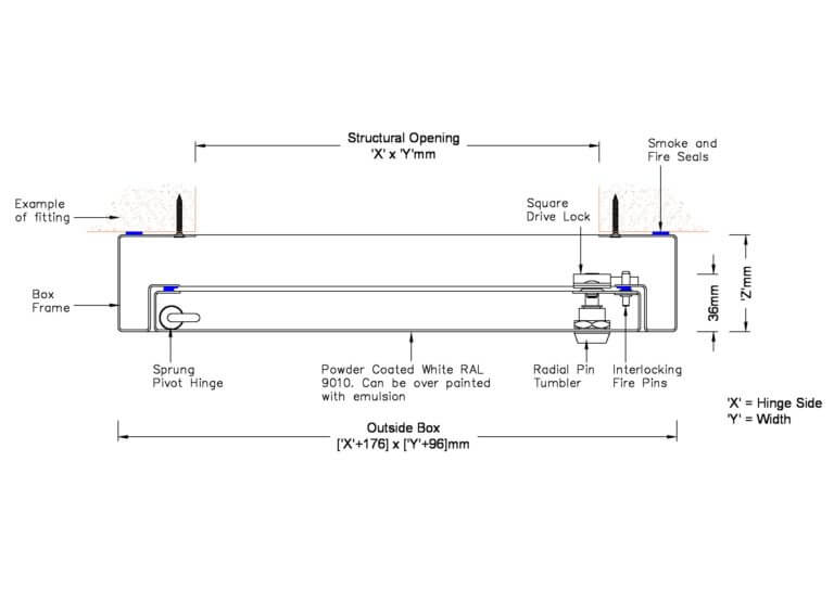 Fire Rated Meter Over Box - The Access Panel Company