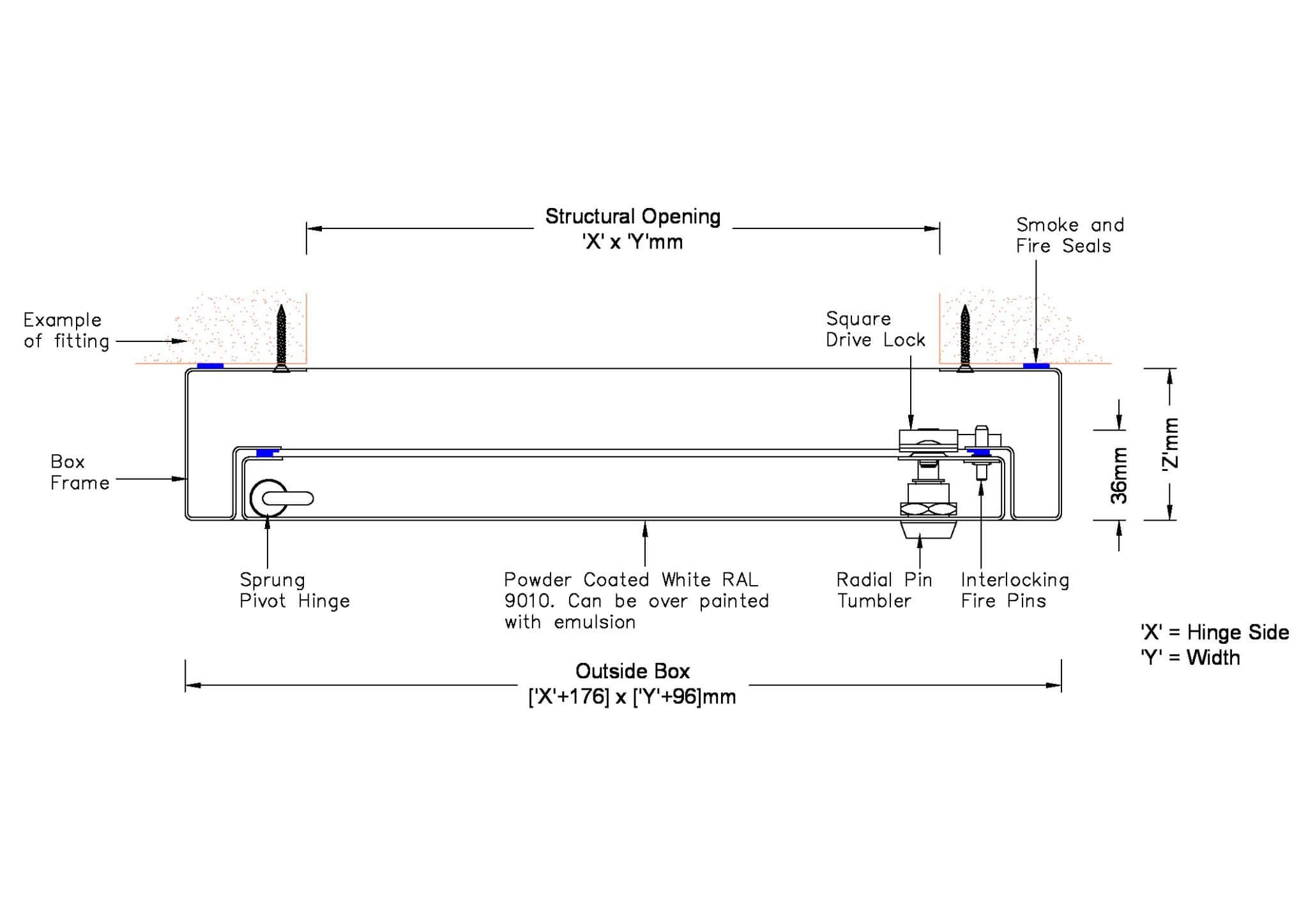 Fire Rated Meter Over Box - The Access Panel Company
