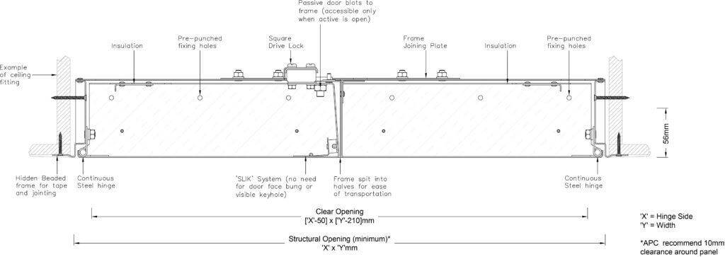 Premium Range Ceiling Double - The Access Panel Company