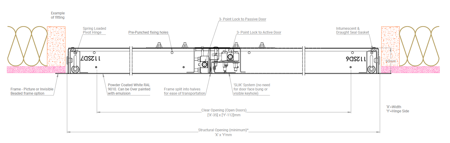 Premium Wall Double Door