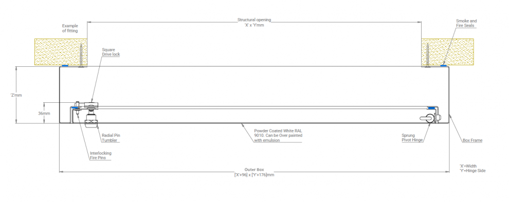 Fire Rated Meter Over Box - The Access Panel Company