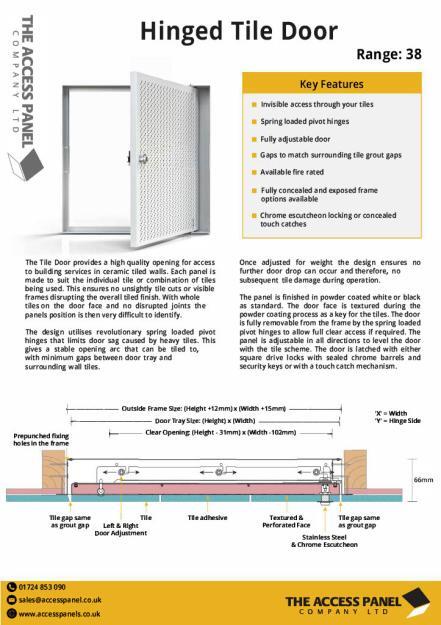 Hinged Tile Door