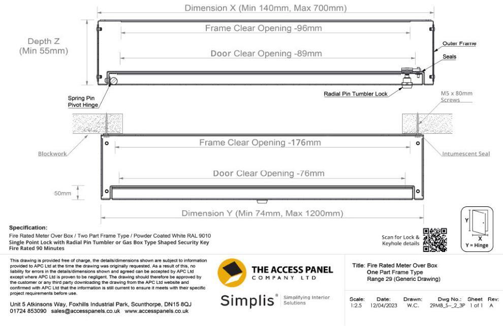 Fire Rated Meter Over Box | Simplis® | The Access Panel Company