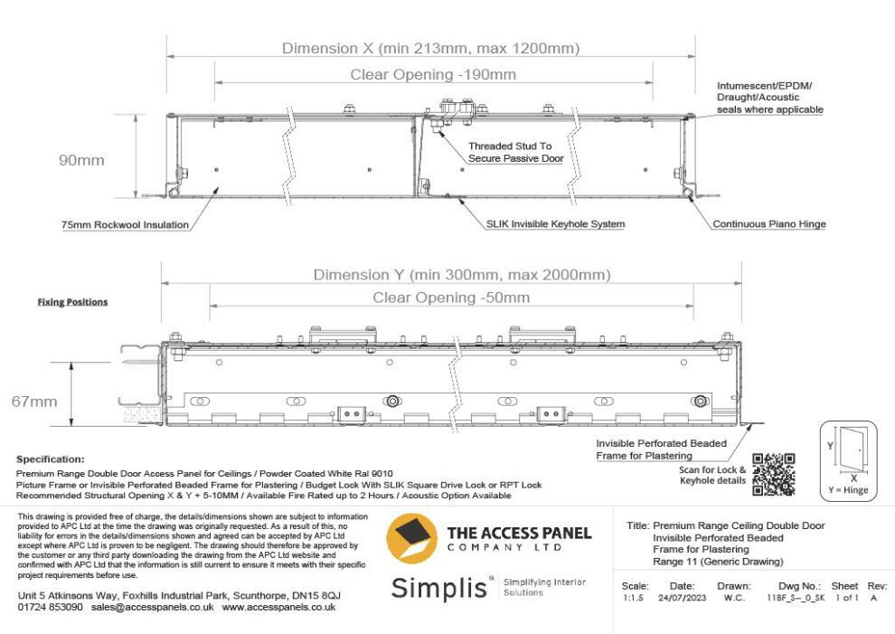 Premium Ceiling Double Door